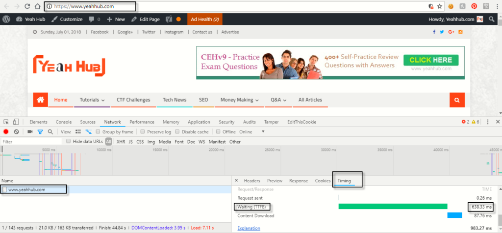 Ttfb Time To First Byte Calculation With Dev Tools And Curl Yeah Hub
