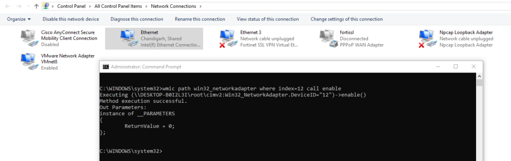 Enable/Disable a Network Connection using WMIC, NETSH and POWERSHELL ...